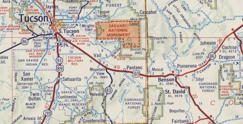 Remnants of Benson Highway still standing