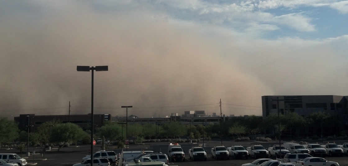 A relative of the desert haboob: The less predictable dust-channel