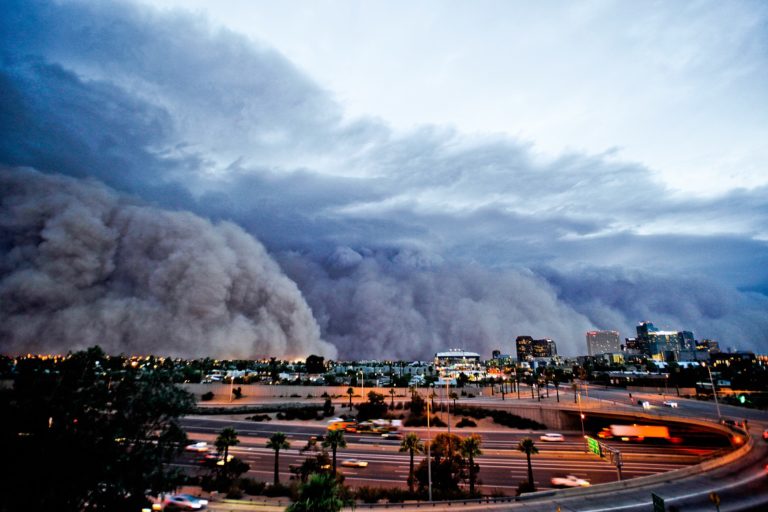 A relative of the desert haboob: The less predictable dust-channel